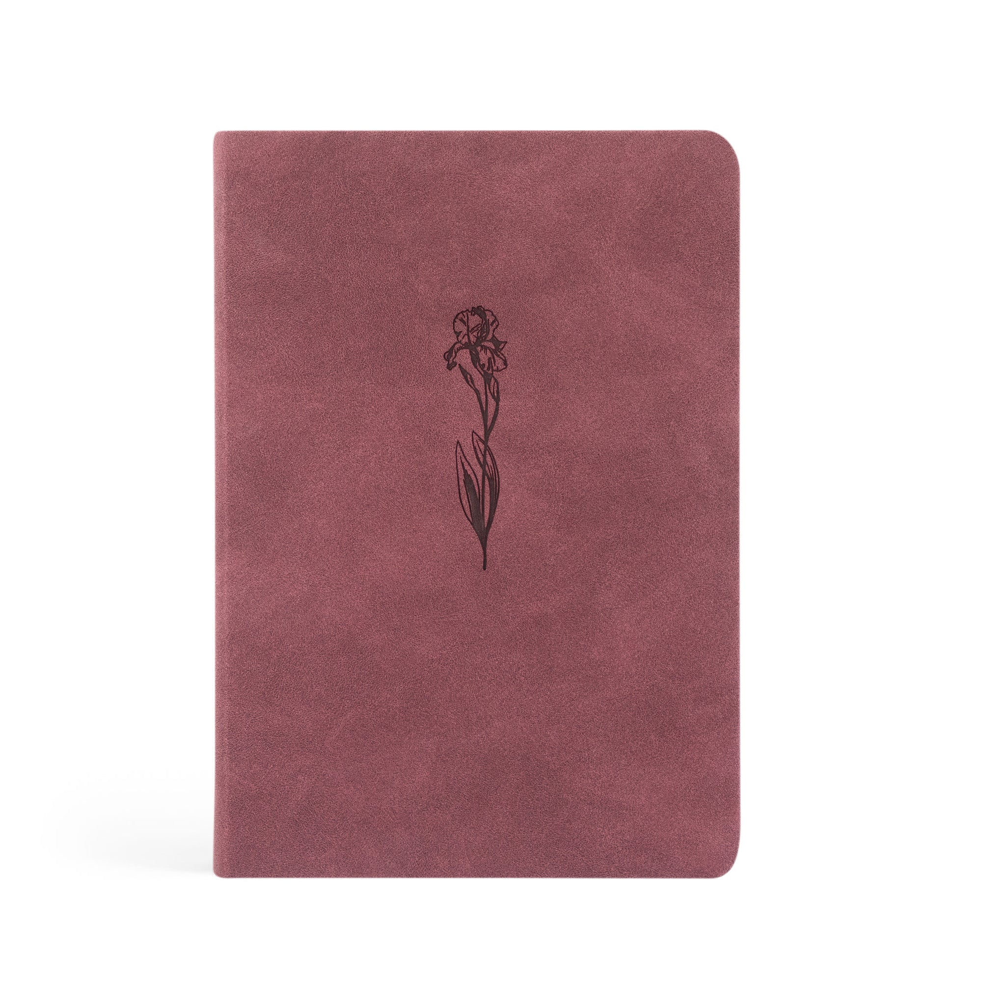 Helena Christian Journal – Elegant Mauve Notebook with Engraved Iris ...